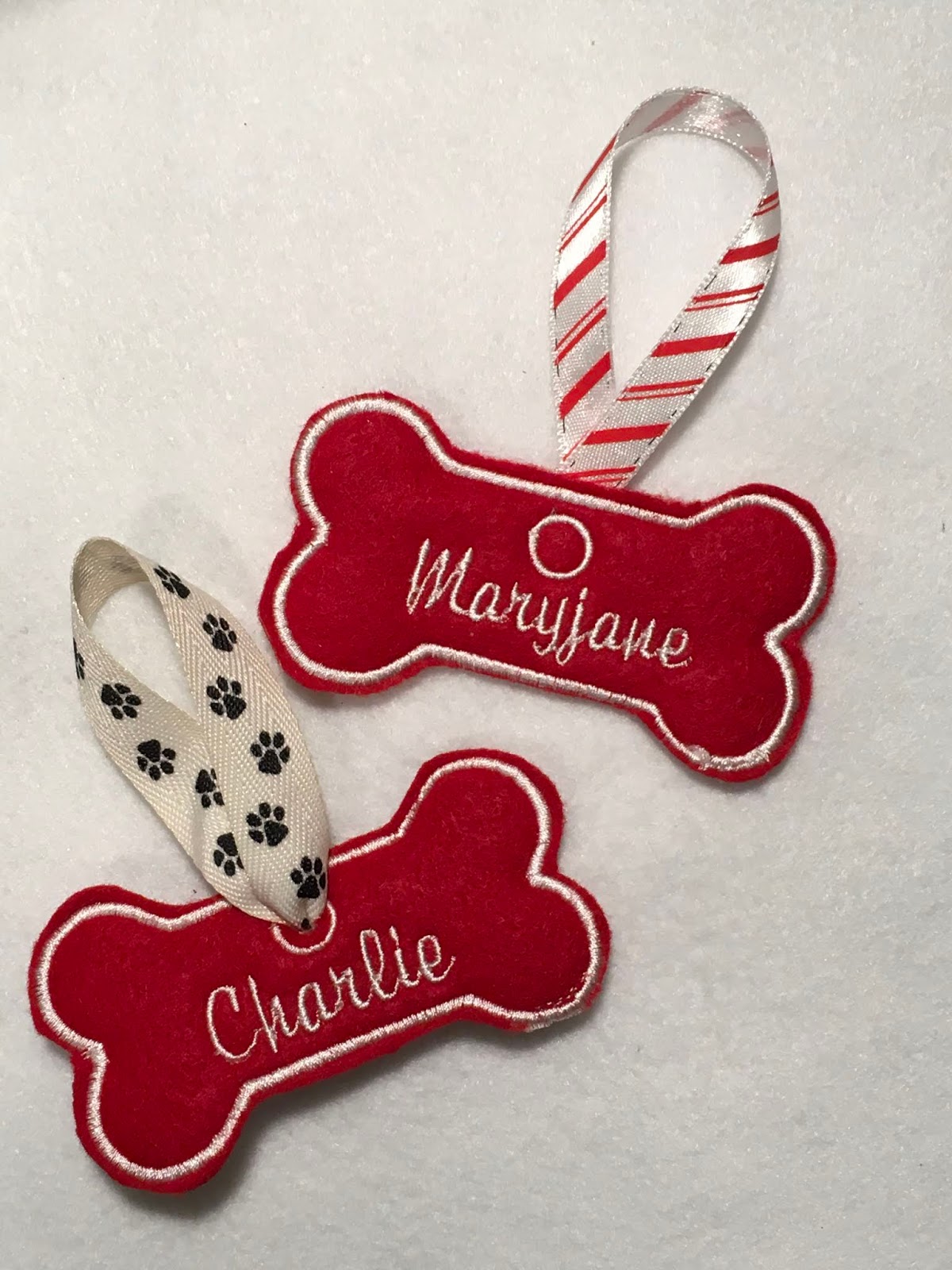 Dog Bone Felt Ornament | Aunt B Creations