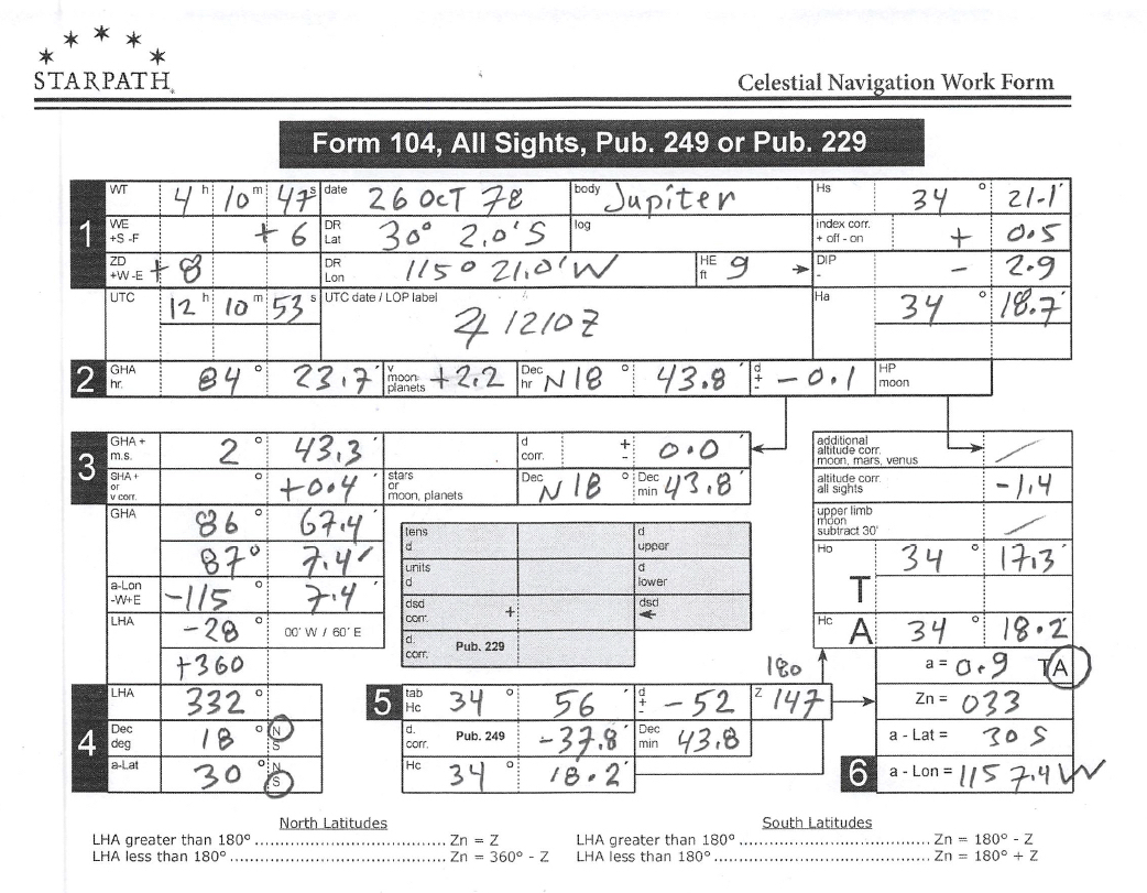 David Burch Navigation Blog: A Sight Reduction of Jupiter