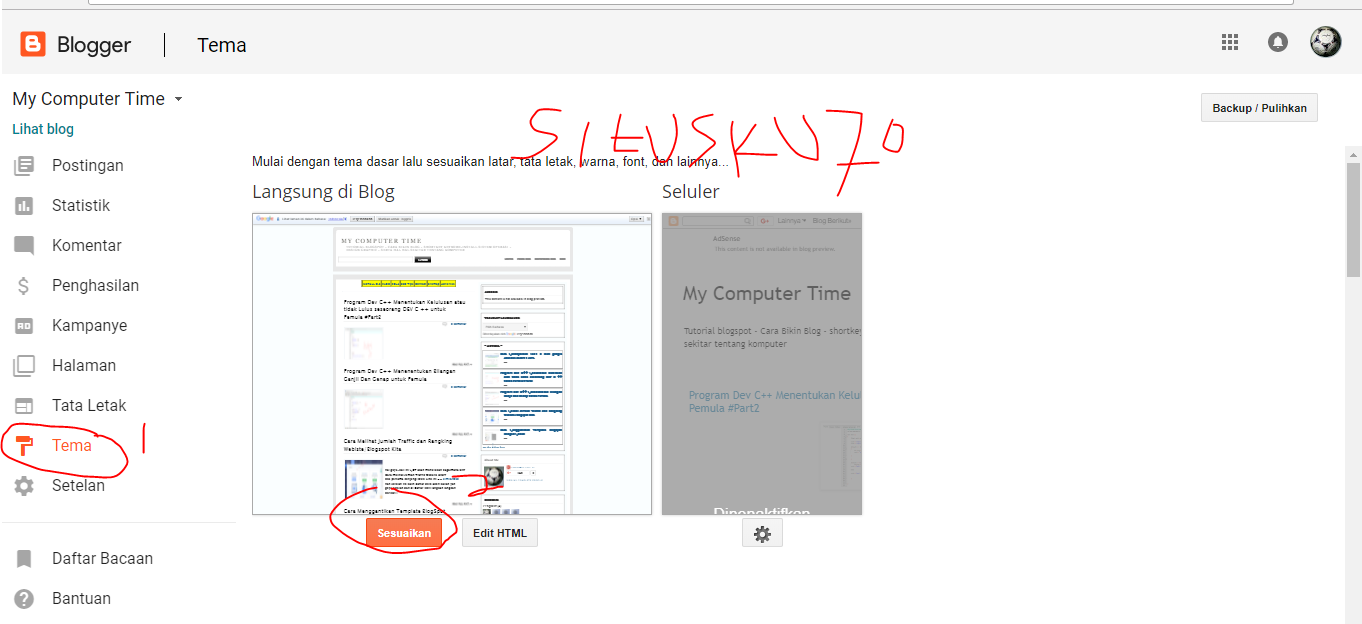 Cara Mengubah tulisan copyright di Blog atau website - El squadron
