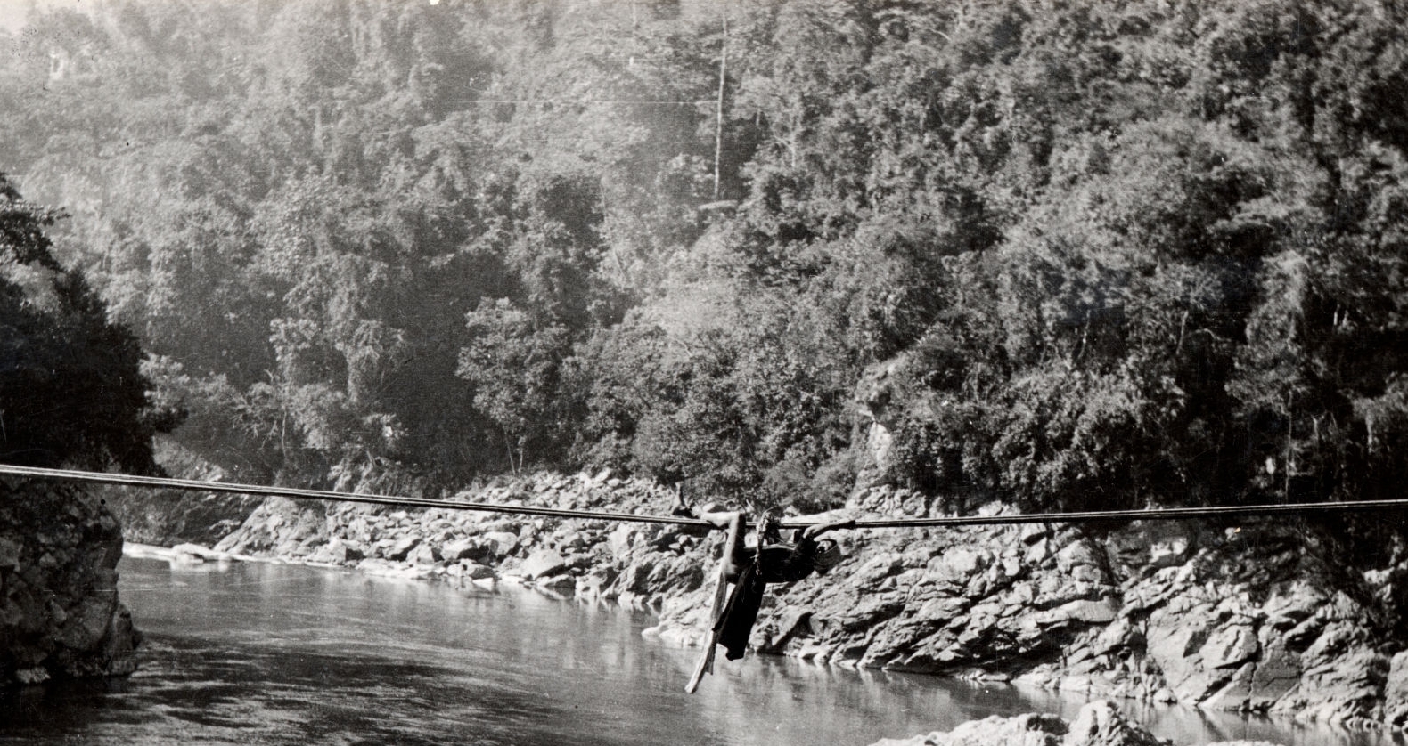 CHINAR SHADE : CROSSING RIVERS BY MOVING OVER DANGEROUS ROPE BRIDGES