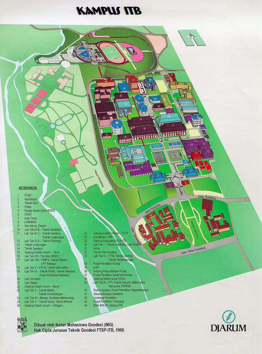 Denah dan maps kampus ITB Bandung