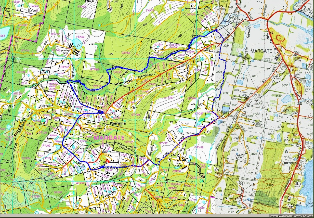 Ramblings: Nierinna Creek – Tramway Hill – Margate Rivulet