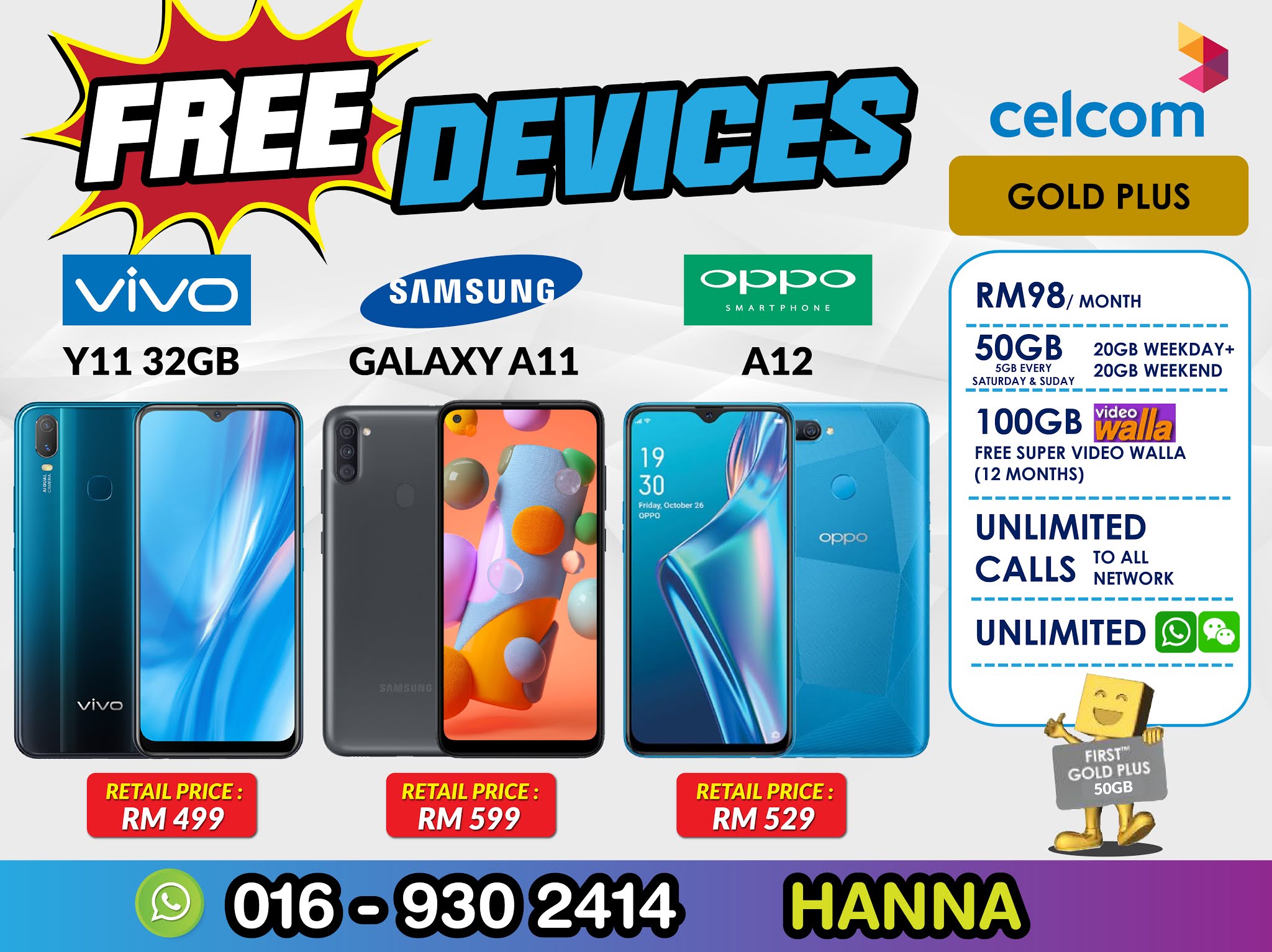 PELAN CELCOM DENGAN FREE DEVICE