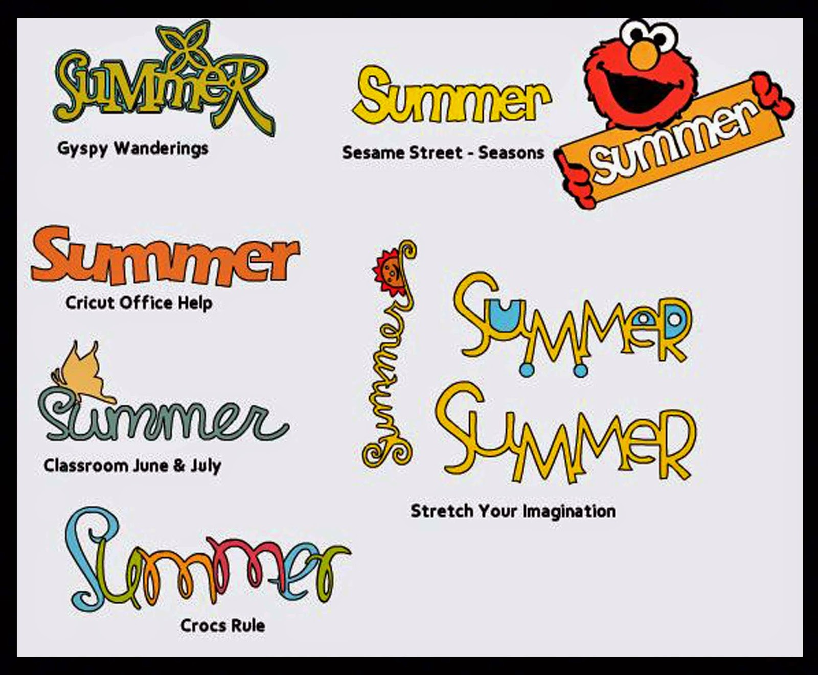 Fantabulous Cricut Challenge Blog: Scrappin' Saturday - Summer Titles