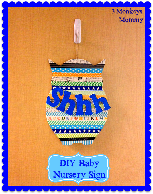 3 Monkeys' Mommy: DIY Baby's Nursery Sign