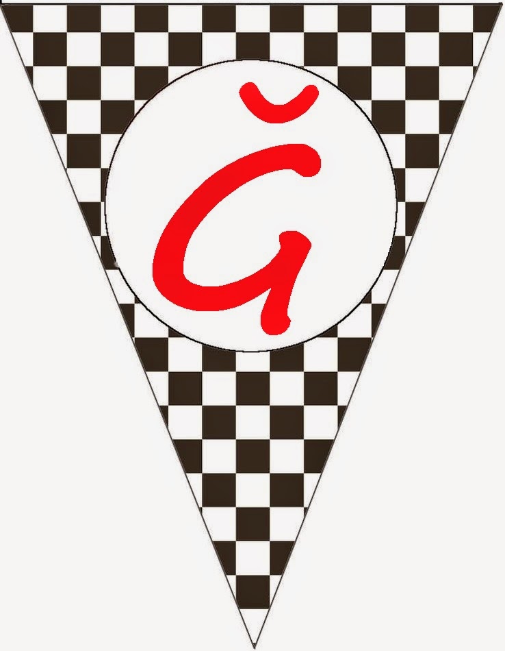 Cars Flags. Banderines para Fiesta de Cars. - Oh my Alfabetos!