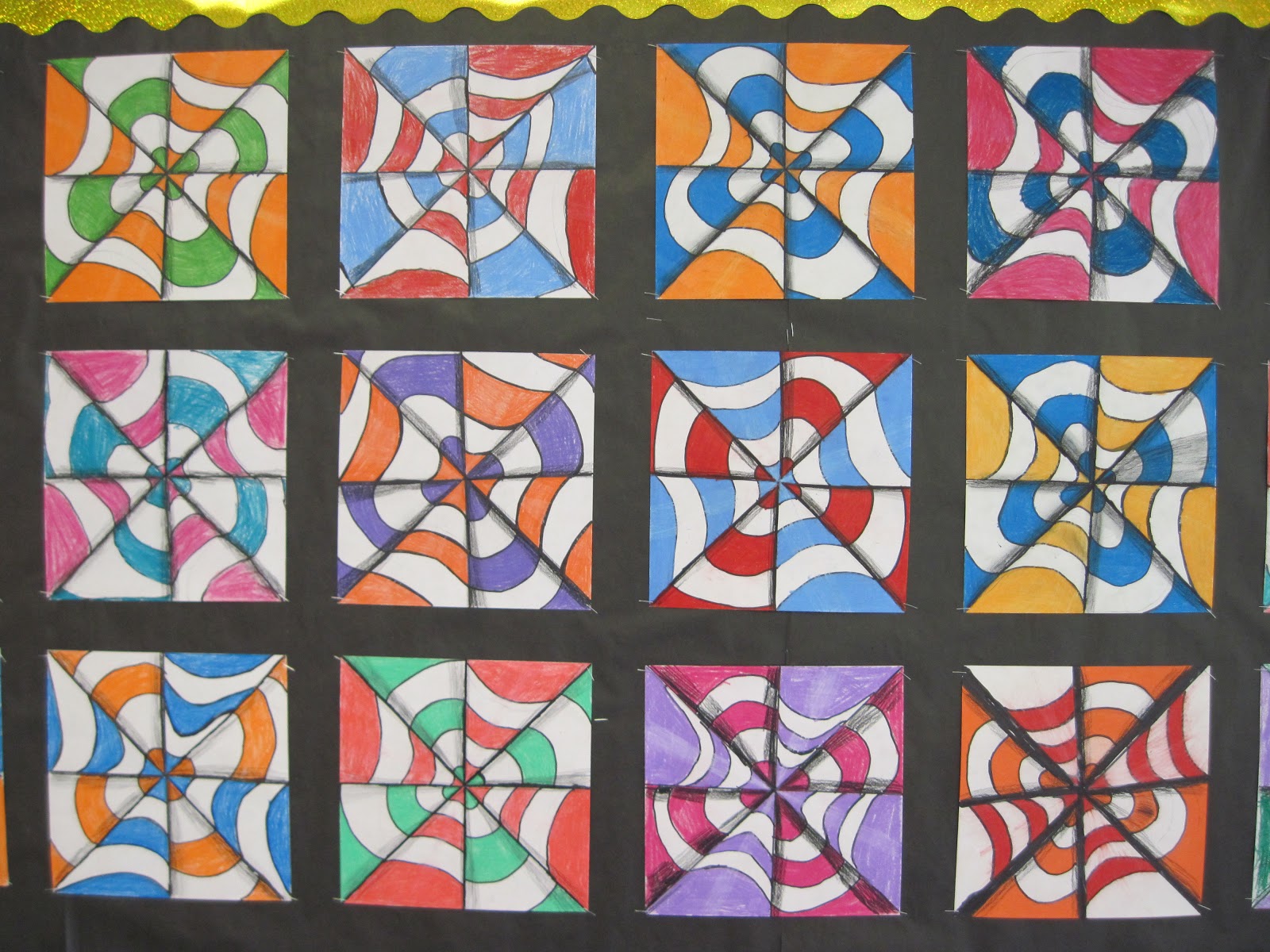Tesago Art at Shenendehowa C.S.D.: 4th grade Op Art Designs