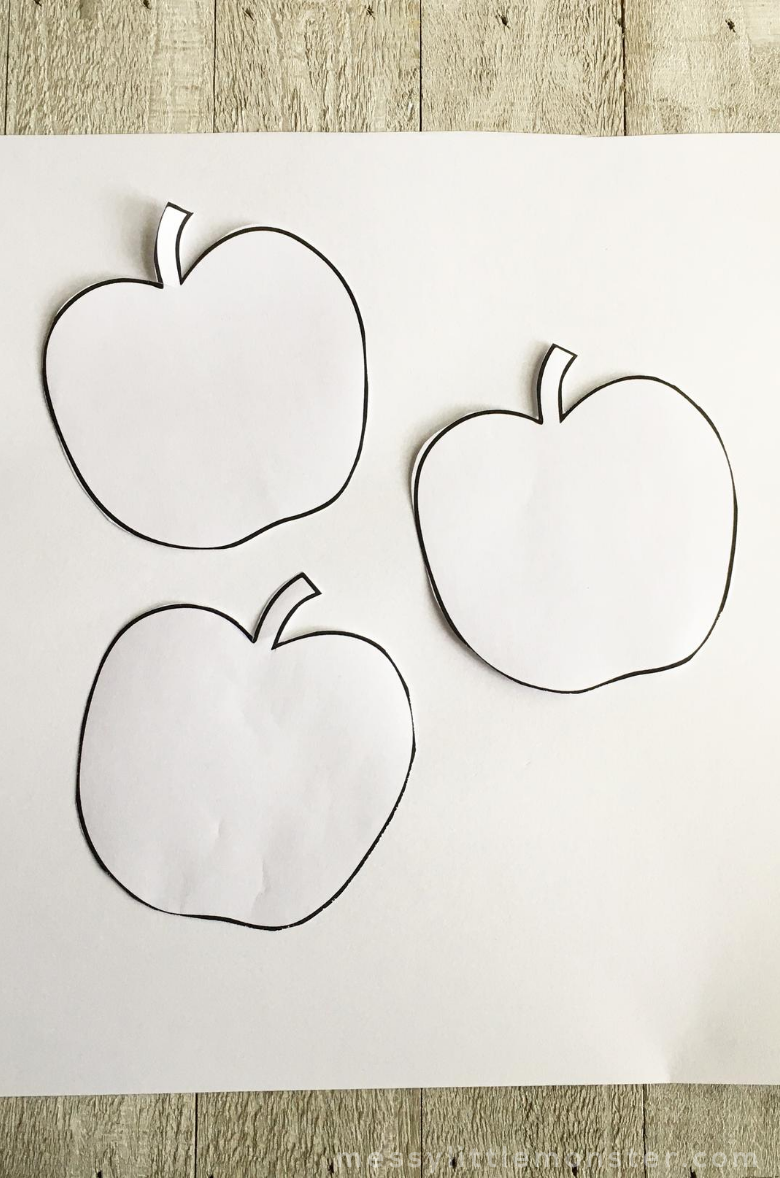 Fizzy Paint Apple Craft - Messy Little Monster