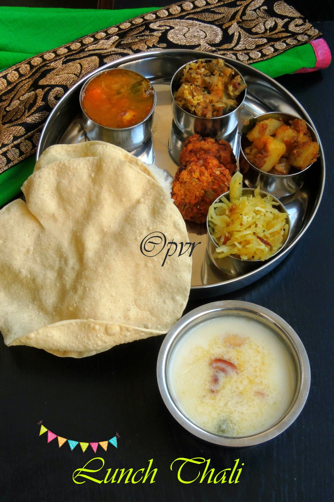 Priya's Versatile Recipes: Lunch Thali - Tamilnadu Special