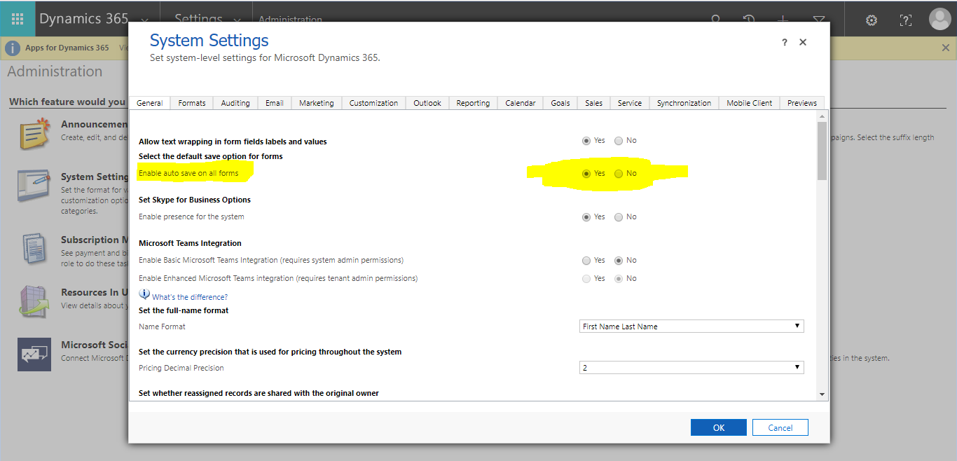 Enable Disable Auto Save On All Forms In MS Dynamics 365 Enable Disable Auto Save On All Forms In MS Dynamics 365