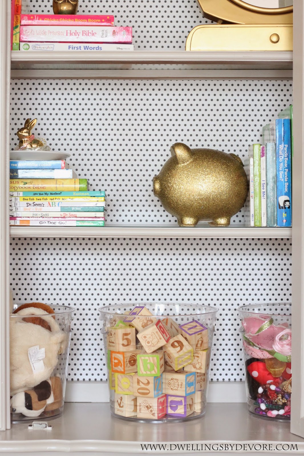 Dwellings By DeVore: Hutch Makeover & Chic Shelf Paper Review