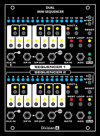 MATRIXSYNTH: New Division 6 Dual Mini Sequencer Kit
