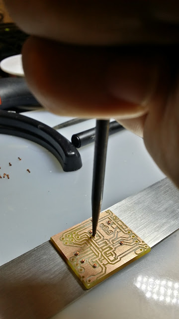 Oz for us: Using PCB rivets vias for homemade double sided PCB