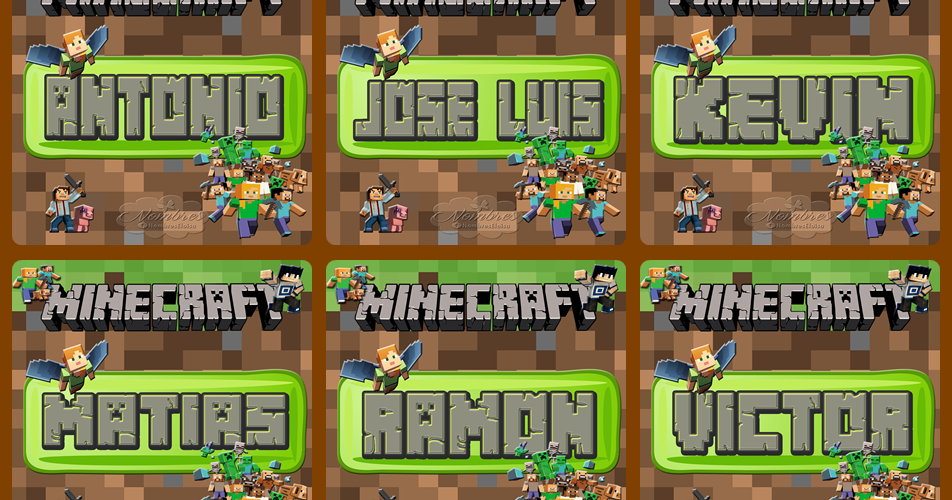 MineCraft Nombres populares
