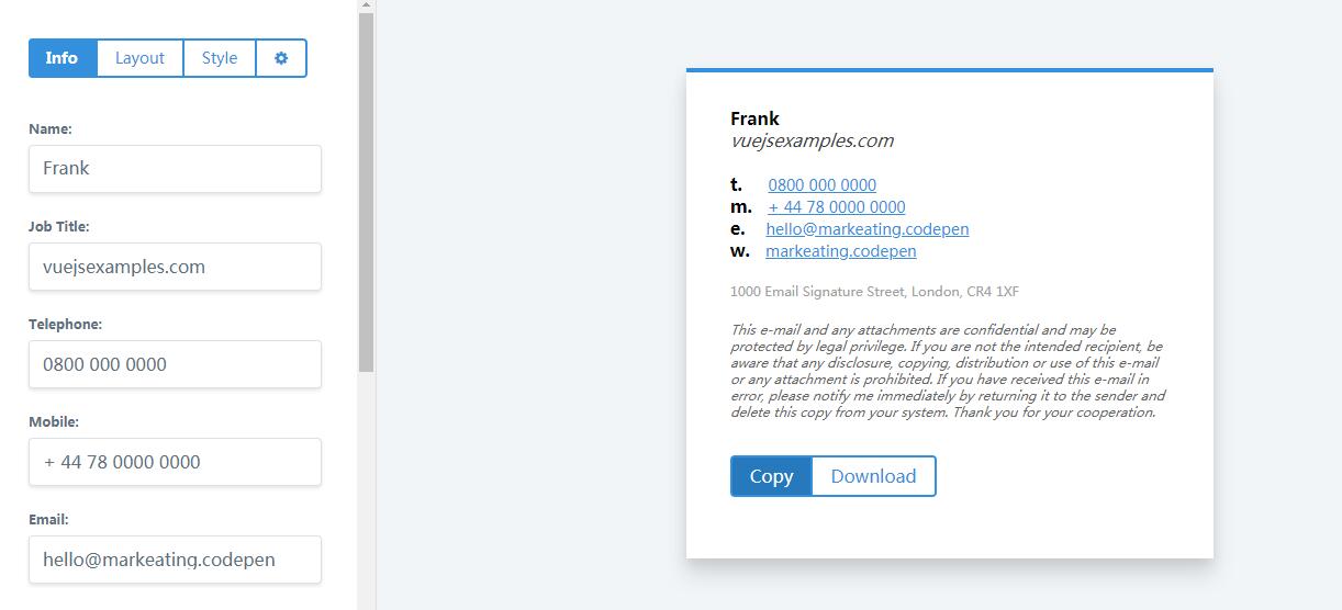 Html Signature Generator Collage Template