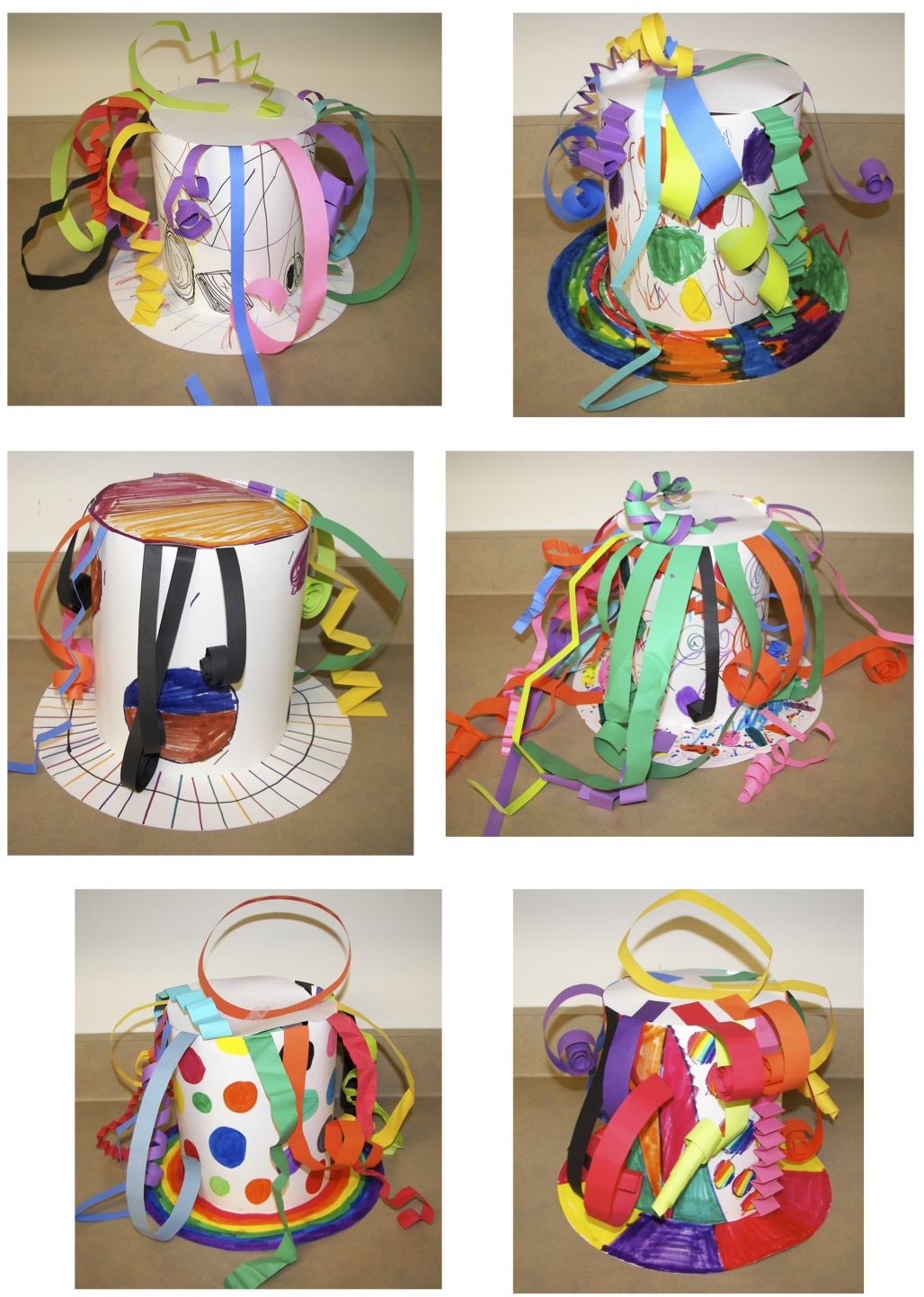 The Rolling Artroom: Crazy Paper Hats 1st - 3rd Grade