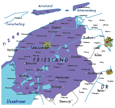 Map of Friesland Province City | Map of Netherlands Political Regional ...