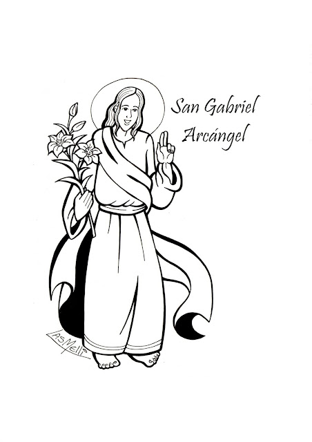 El Rincón de las Melli: DIBUJO: San Gabriel Arcángel