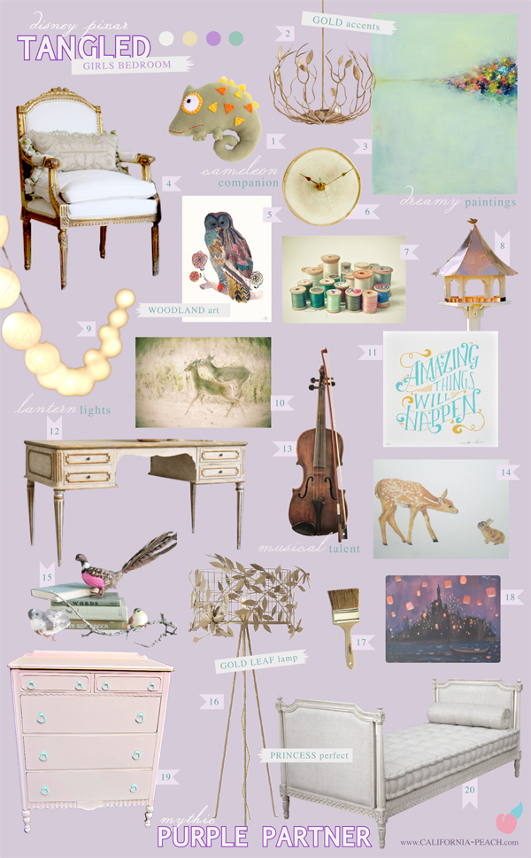 California Peach: Tangled | Girls Bedroom