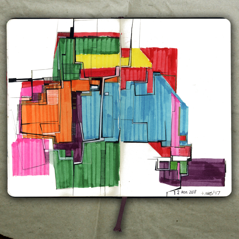 rougart drawing: SECTION (COMPO)