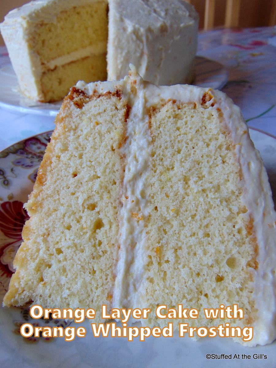 Orange Layer Cake with Whipped Orange Frosting