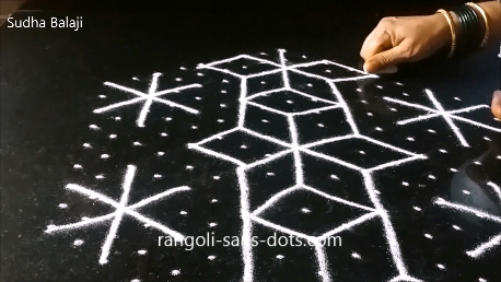 17 to 9 dots rangoli 17-9 pulli kolangal