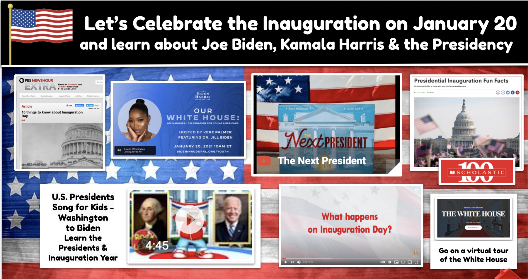 The Library Voice: Updated Inauguration Day Choice Board For Today ...