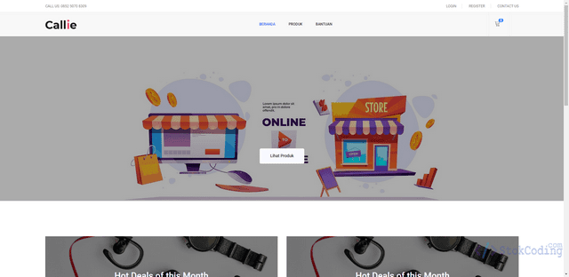 Aplikasi E-Commerce Berbasis Web (Laravel) StokCoding.com