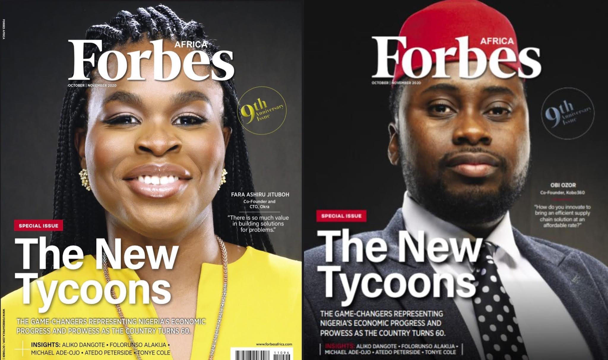 Fara Ashiru Jituboh & Obi Ozor cover Forbes Africa’s ‘The New Tycoons ...