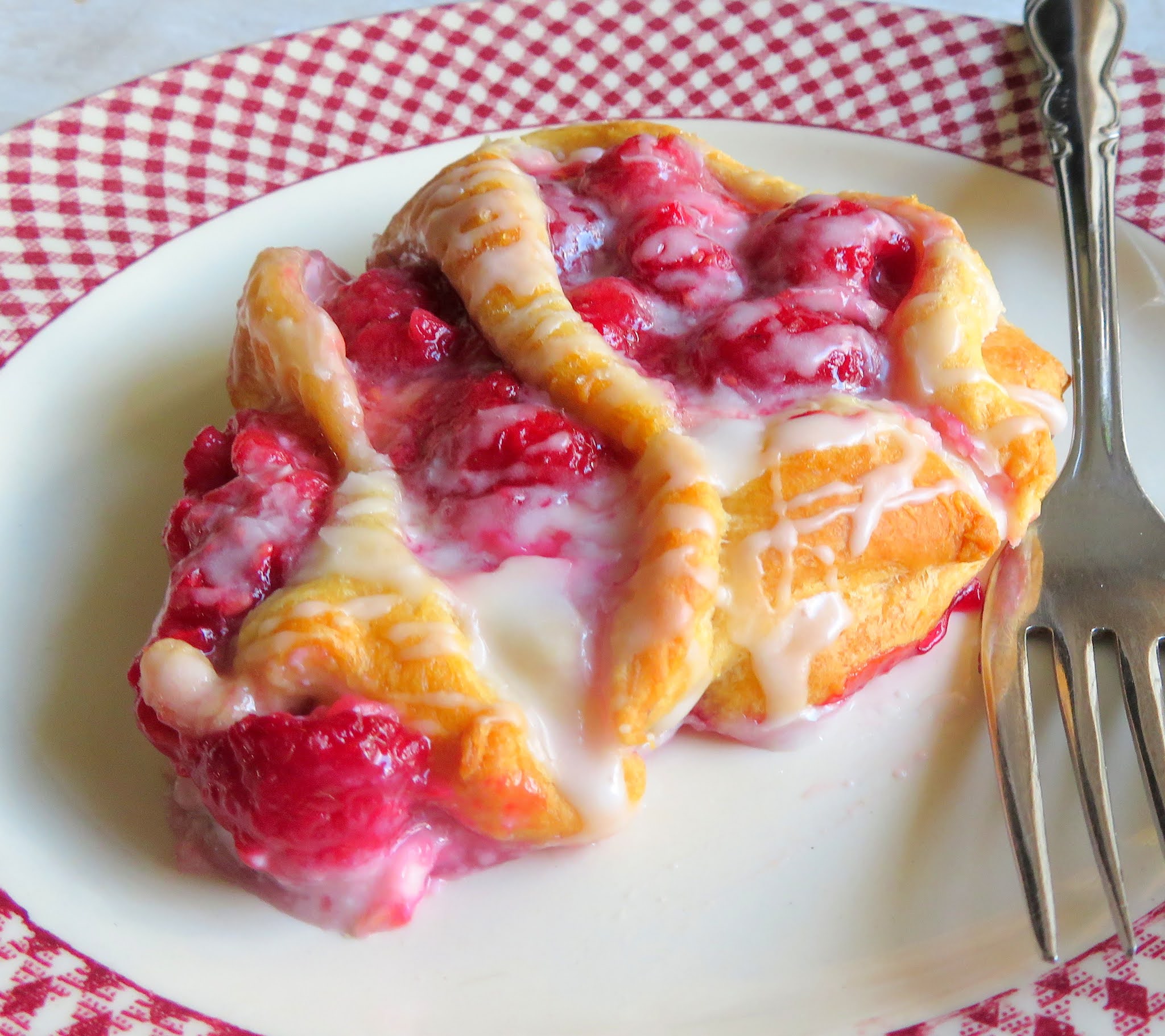 Raspberry Candy Cane Danish | The English Kitchen