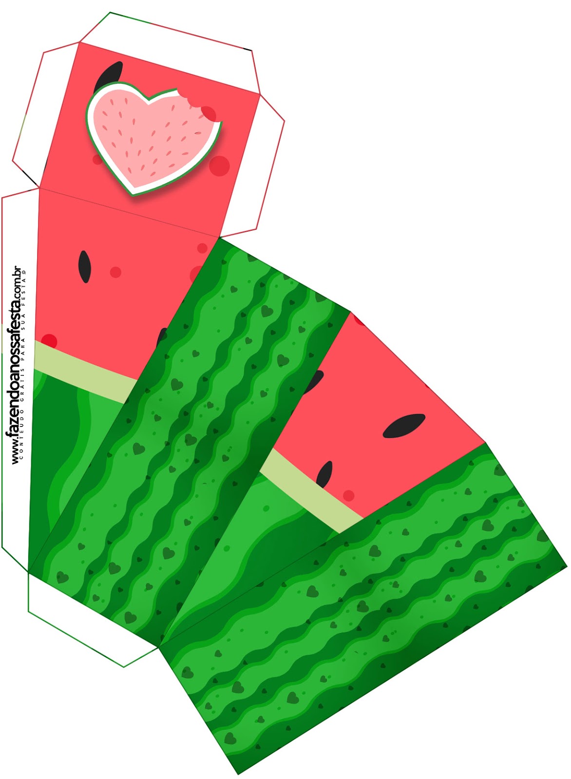 Watermelon Heart: Free Printable Boxes | Oh My Fiesta For Ladies!
