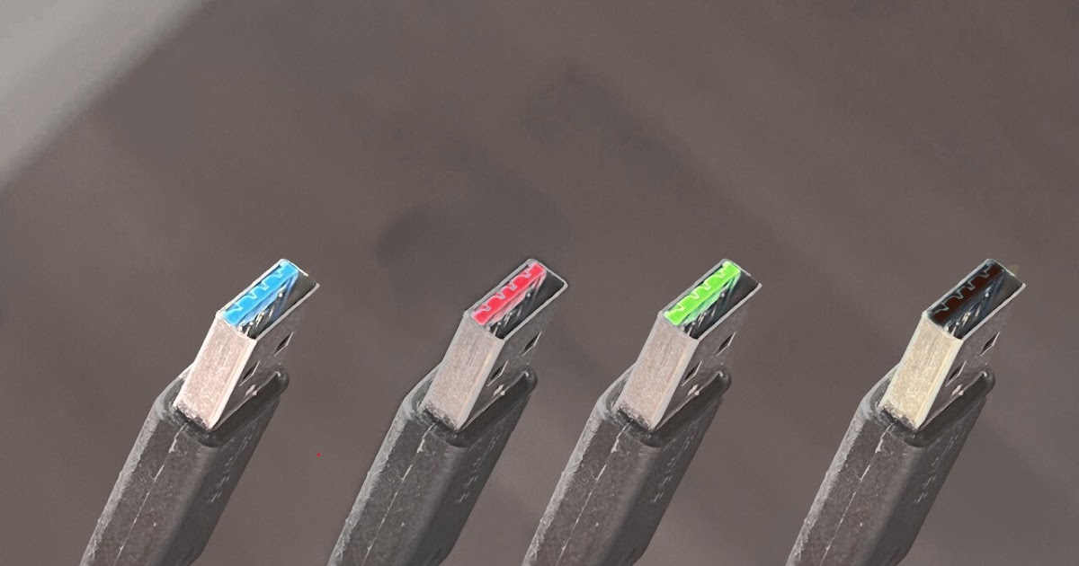 Significado de los colores en los puertos USB.