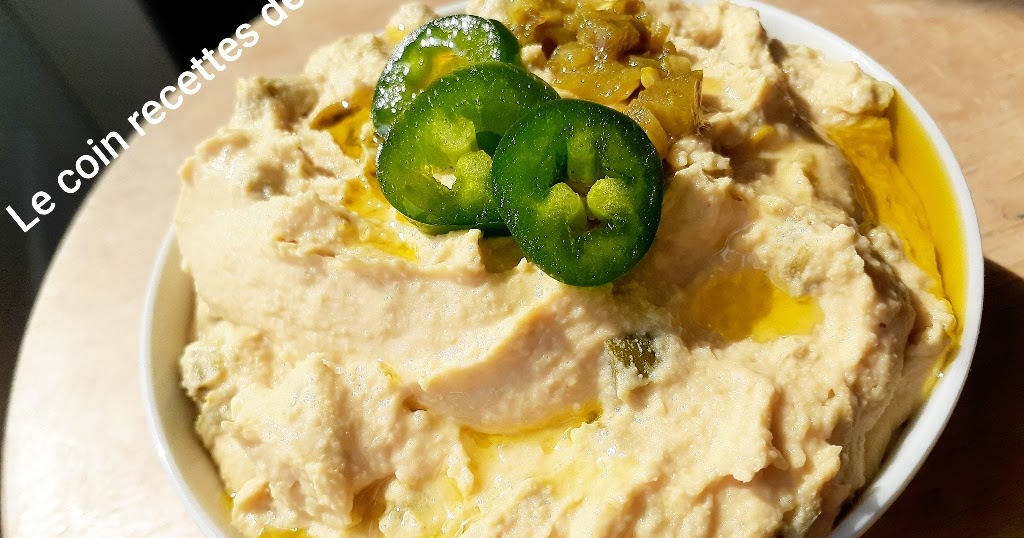 Le coin recettes de Jos: HUMMUS DE JALAPENO MARINÉ