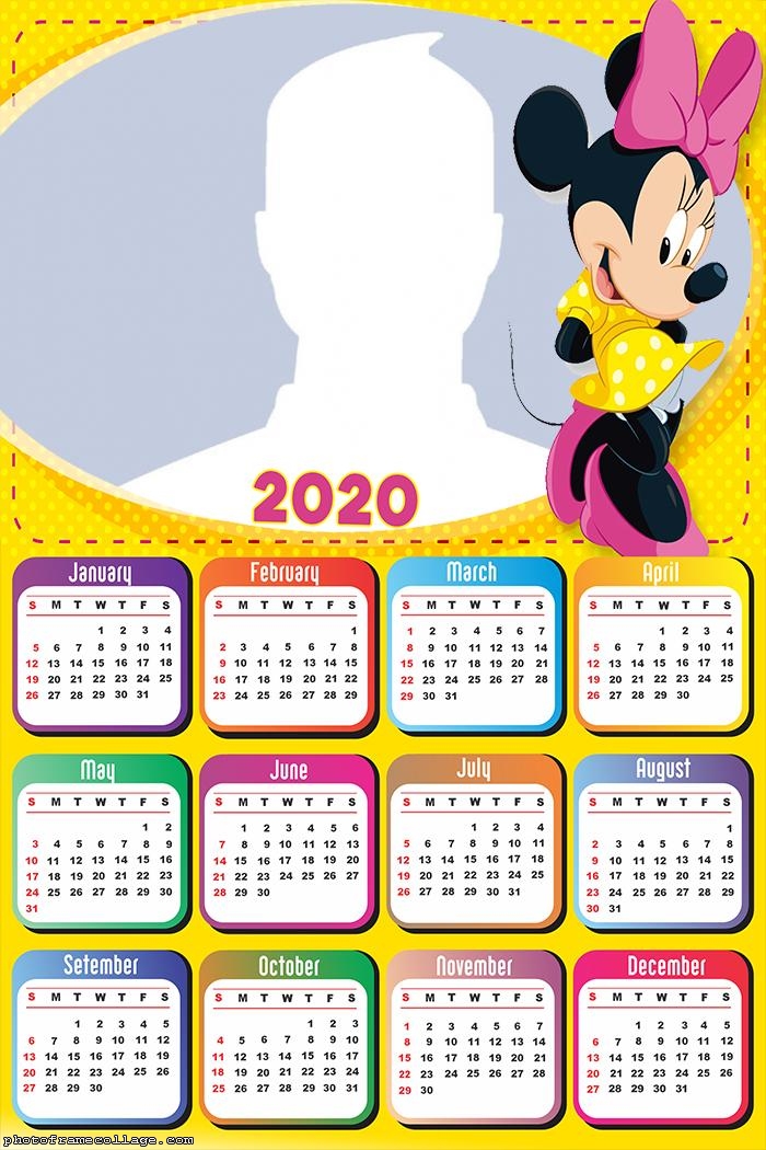 Minnie in Yellow: Free Printable 2020 Calendar. - Oh My Fiesta! in english