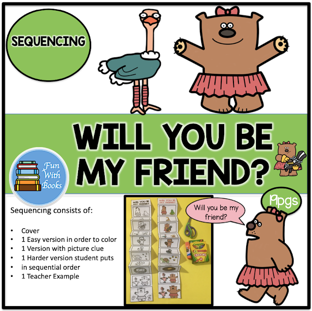WILL YOU BE MY FRIEND? SEQUENCING ~ Book Units by Lynn