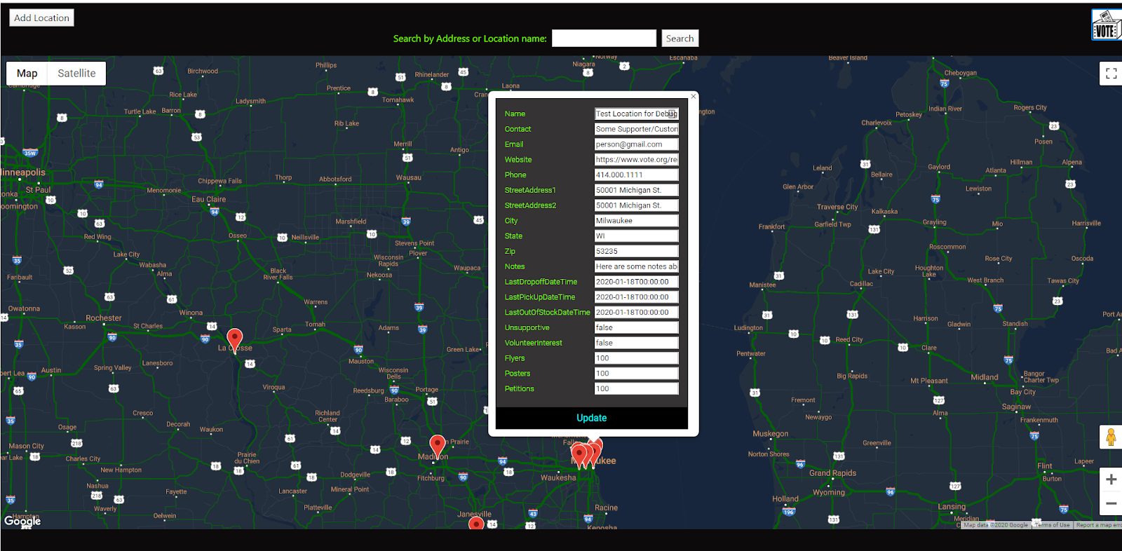 kpitsimpl: Locations - Google Maps API, ASP.NET Core and SQL Server
