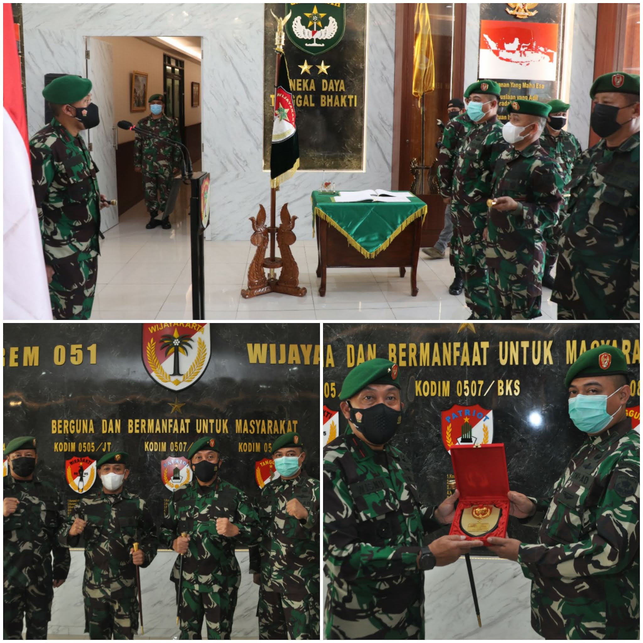 Danrem Brigjen TNI R.Sidharta Wisnu Graha Pimpin Sertijab Perwira Korem 051/Wijayakarta