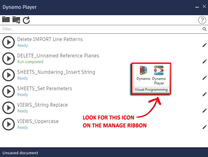 Revit Link: Dynamo Player with Unnamed Reference Planes