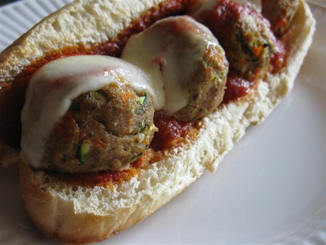 Turkey-Vegetable Meatball Bombers