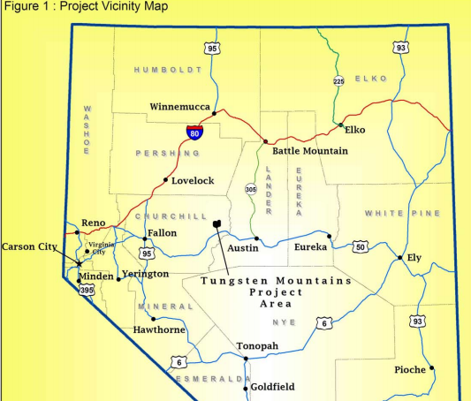 USA, Nevada: Environmental Assessment Completed for Tungsten Mountain ...
