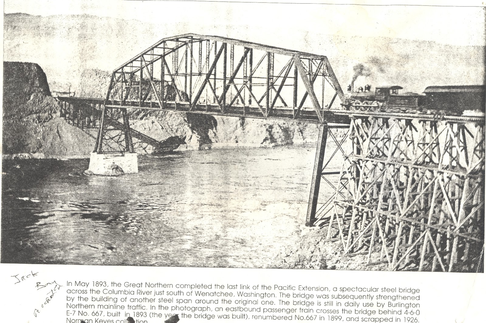 Big Bend Railroad History: Original Bridge At Rock Island