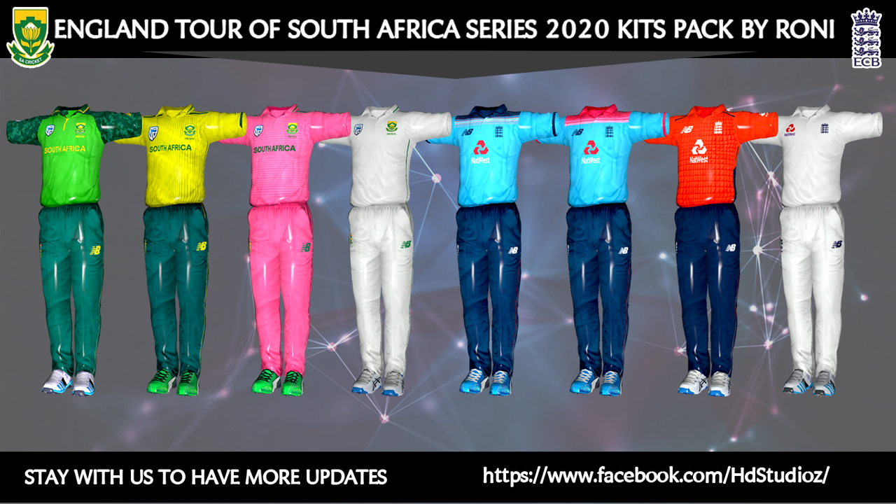 England Tour of South Africa 2020 Kits for EA Sports Cricket 07 - OMEGA ...