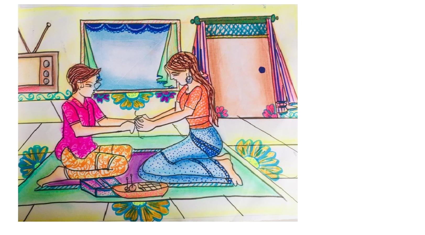 RAKSHA BANDHAN DRAWING