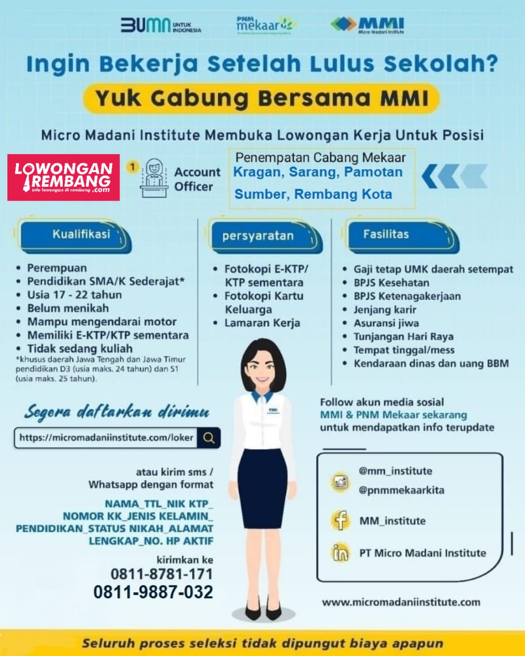 Lowongan Kerja SMA Sederajat Perusahaan BUMN Micro Madani Institute PNM ...