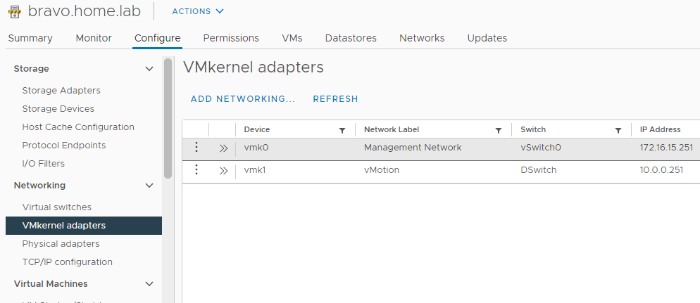 vSphere 7 - Specify a vmkernel adapter to use for NFS datastores Step ...