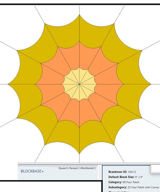 Cloud of Quilt Patterns: Queen's Parasol