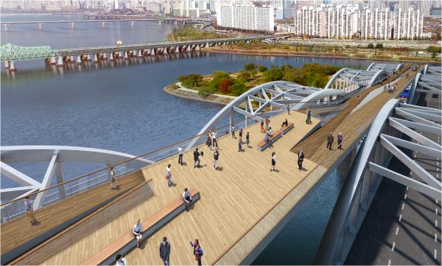 Un 32ème pont au-dessus du fleuve Han, mais entièrement piéton ...