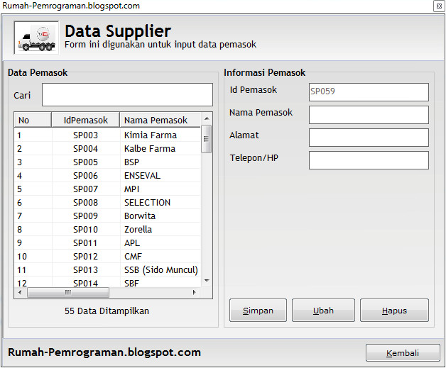 Aplikasi Input Data Dengan Visual Basic Part II - RAJACODING.ID