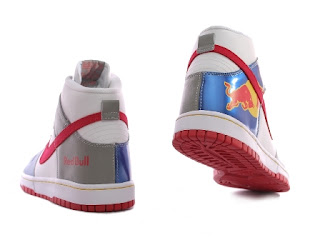 Red Bull Nikes High Tops Dunk Sneakers For Men Red Blue Grey White ...