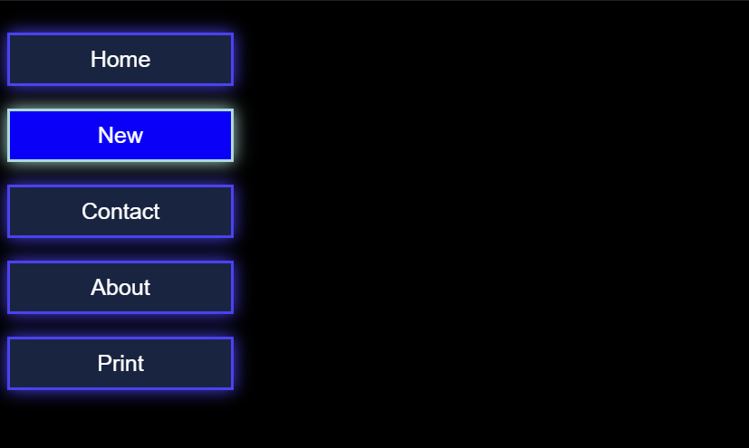 Multi color glowing animated navigation using HTML and CSS only.